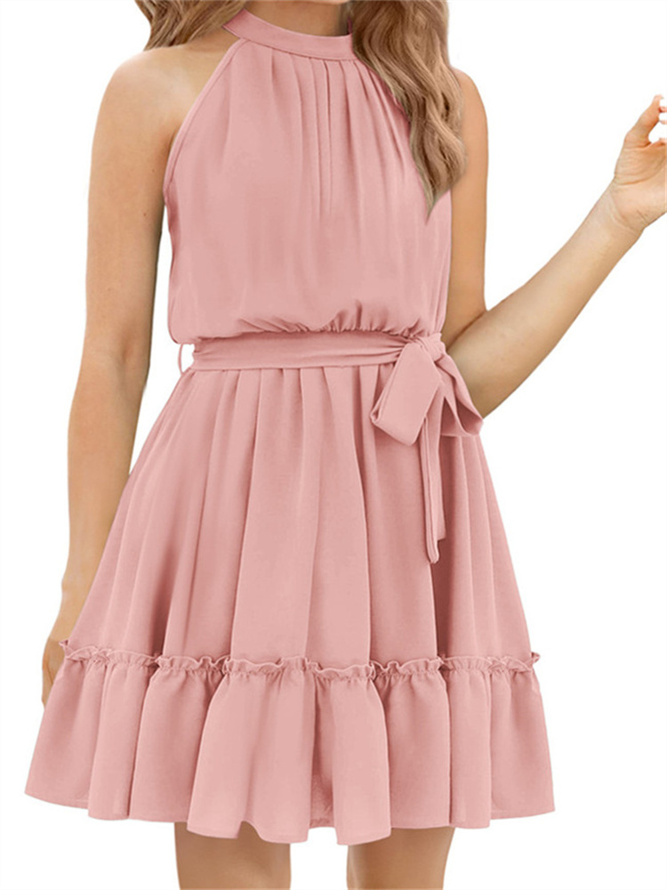 Sleeveless Halter Kids Children Girls Party Dress - Walmart.com