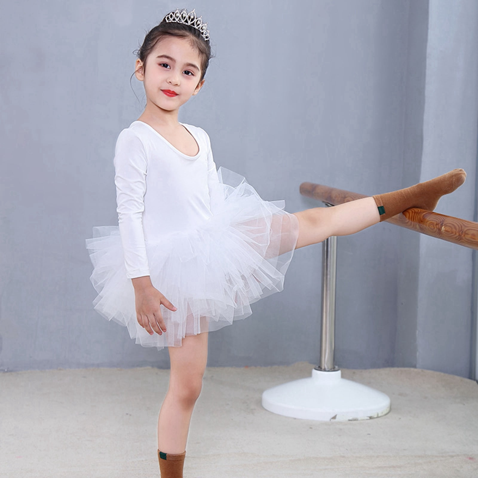 Sleeveless Long Sleeve Toddler Girls Tutu Ballet Leotards Shiny Sparkle