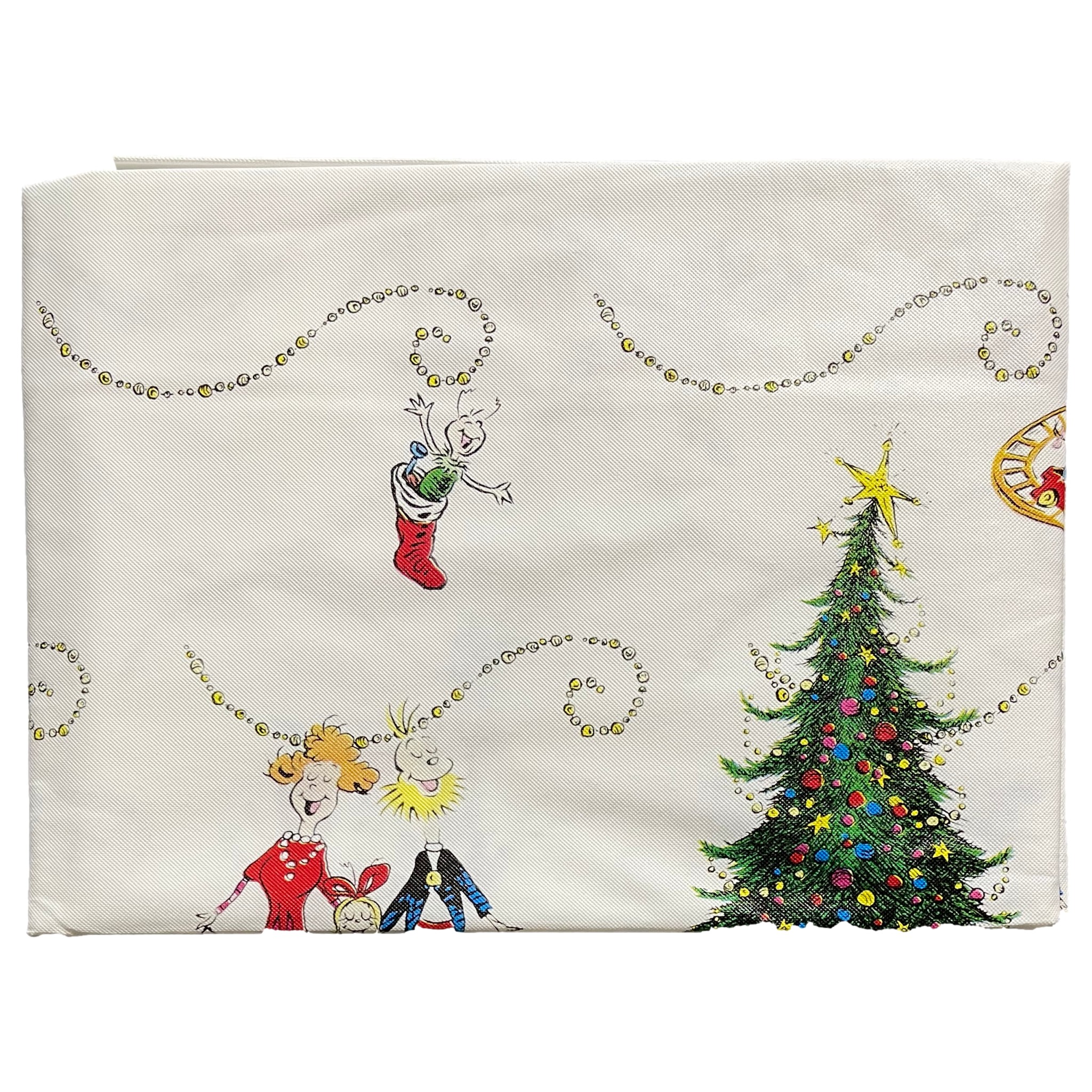 Sleigh Bell Bistro Christmas The Grinch Theme Vinyl Tablecloth, 52x70 ...
