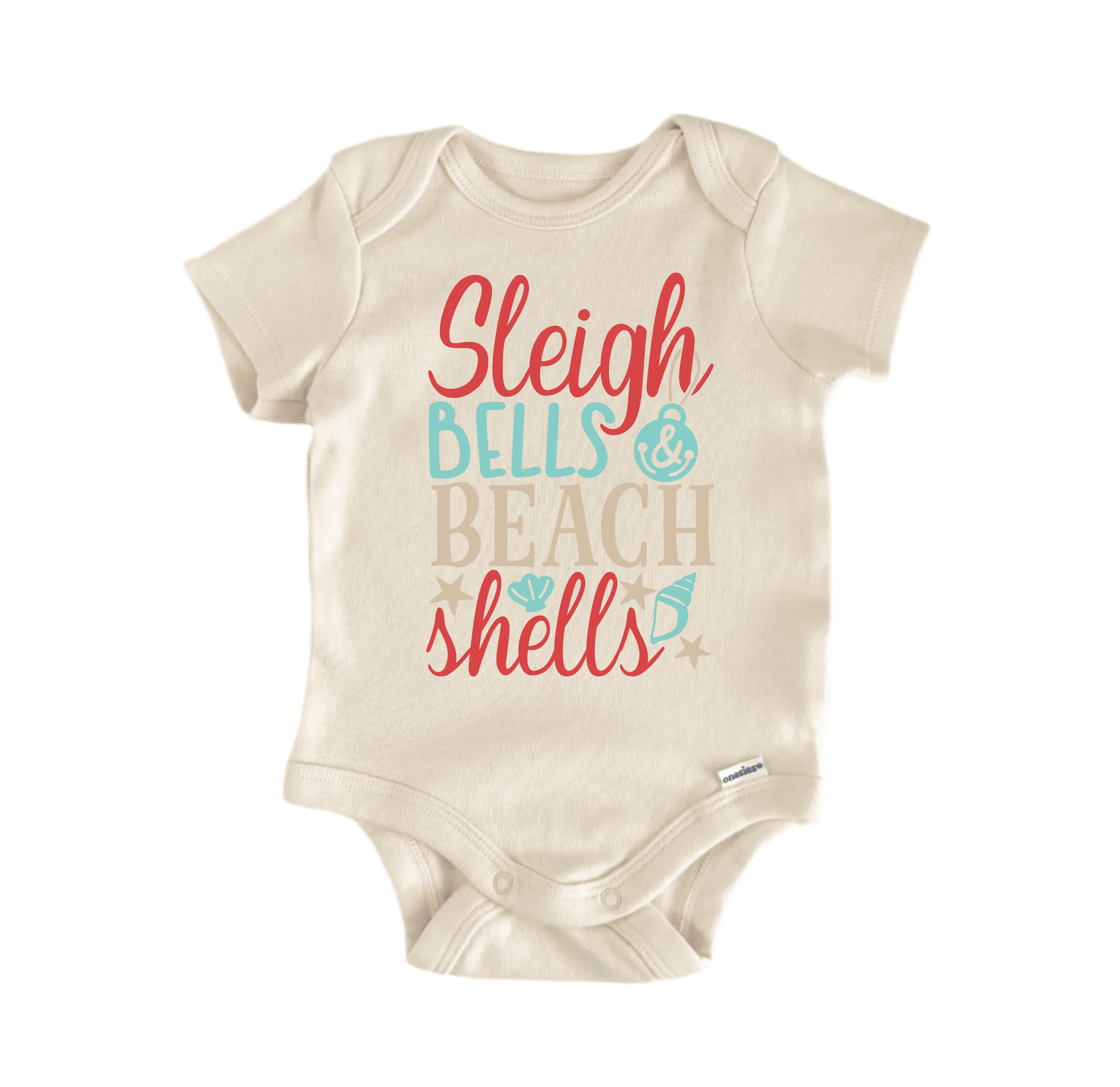 Sleigh Bells Beach Shells Beach Christmas - Baby Boy Girl Clothes ...