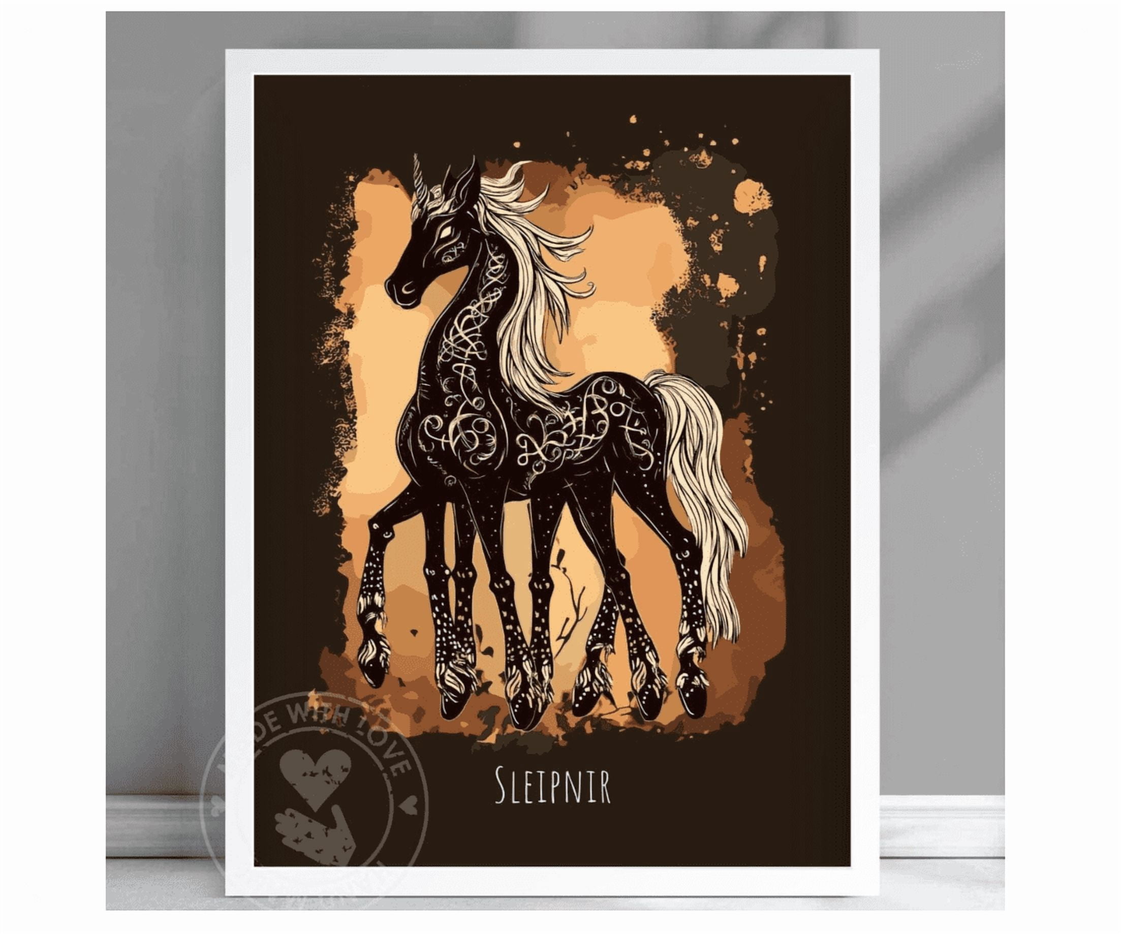 Sleipnir Poster Sleipnir Norse Mythology Norse Mythology Art Sleipnir ...