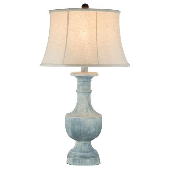 Slek 32 Inch Hydrocal Table Lamp, Empire Shade, Classic Base, Light ...