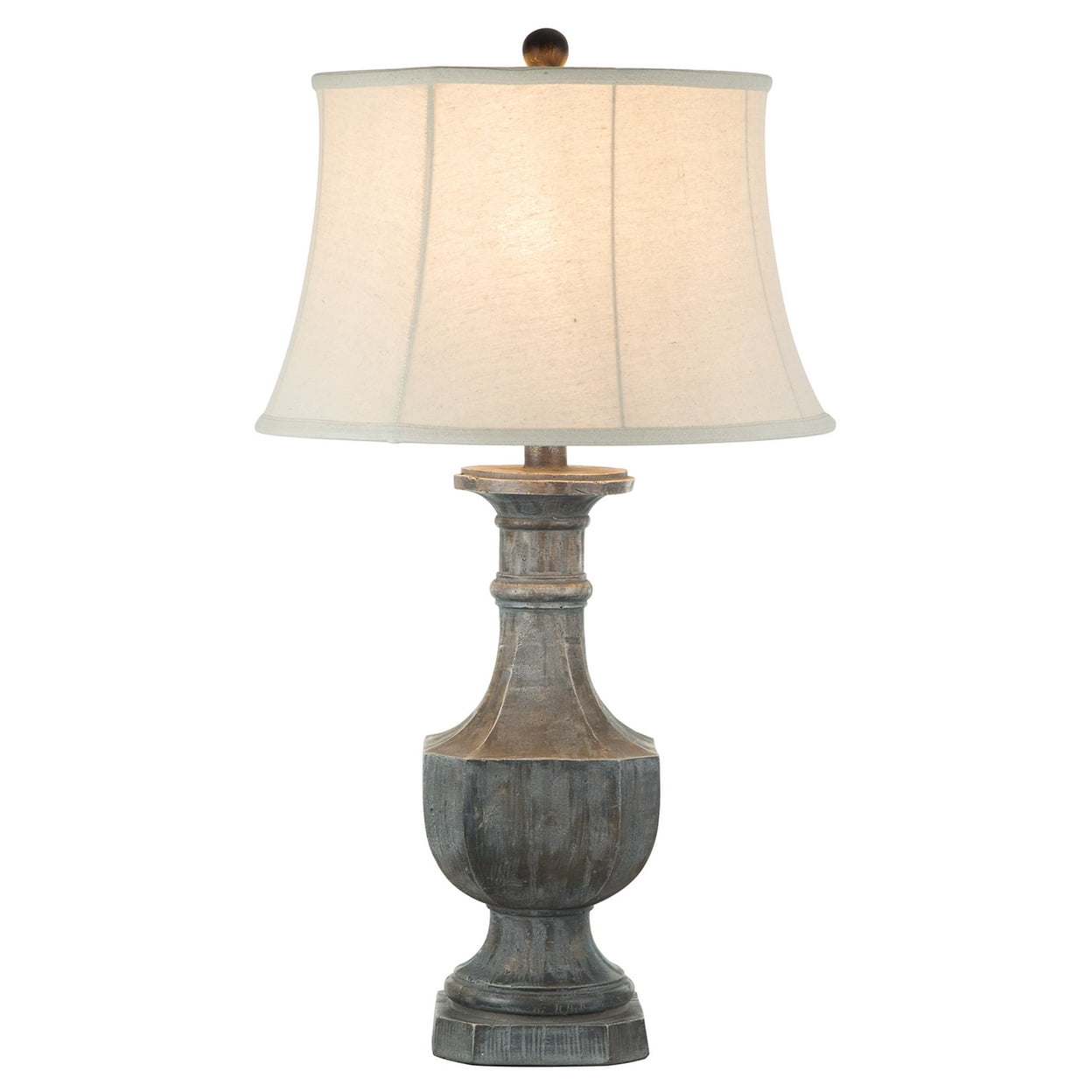 Saltoro Sherpi Slek 32 Inch Hydrocal Table Lamp, Empire Shade, Taupe ...