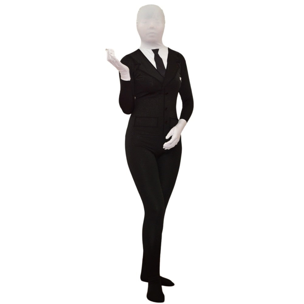 MyPartyShirt Slenderman Adult Costume, Unisex Spandex Body Suit with ...