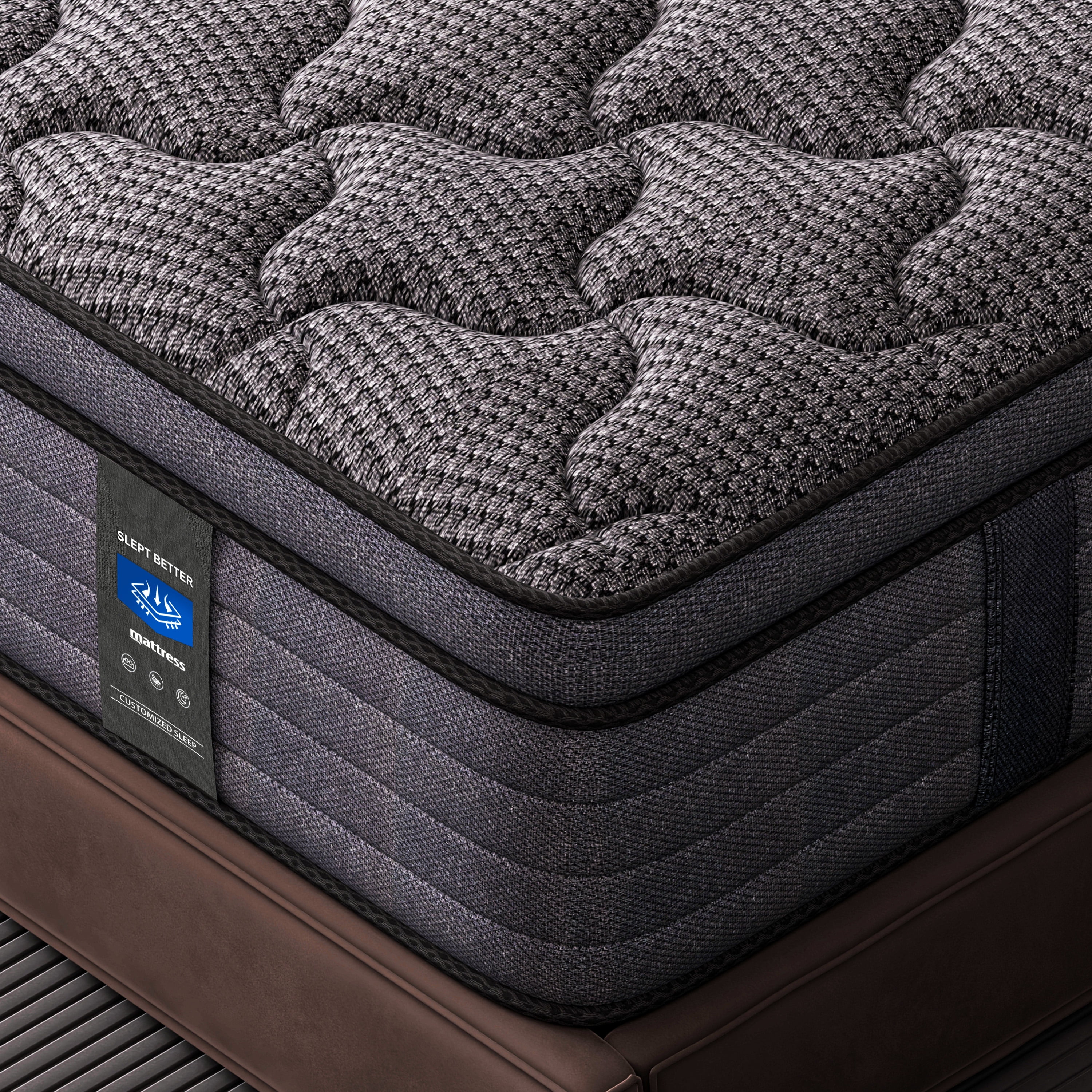 Slept Better 14 inch Queen Size Mattress in Box,Memory Foam & Spring ...