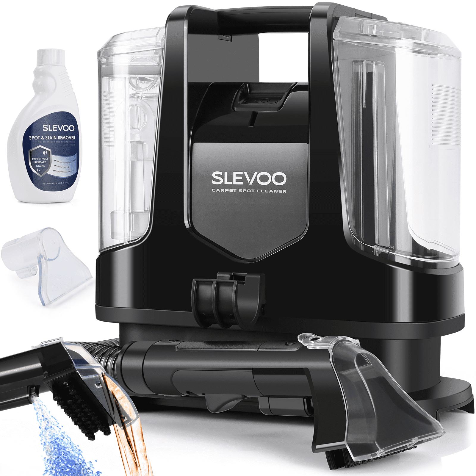 Slevoo Portable Carpet Cleaner, 10.5Kpa Suction, 400W Motor, Dual Tanks ...