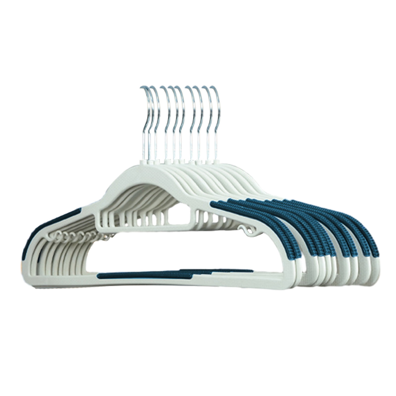 Slhenay 10 PCS Plastic Hangers Space Saving Non Slip Hooks Hangers ...