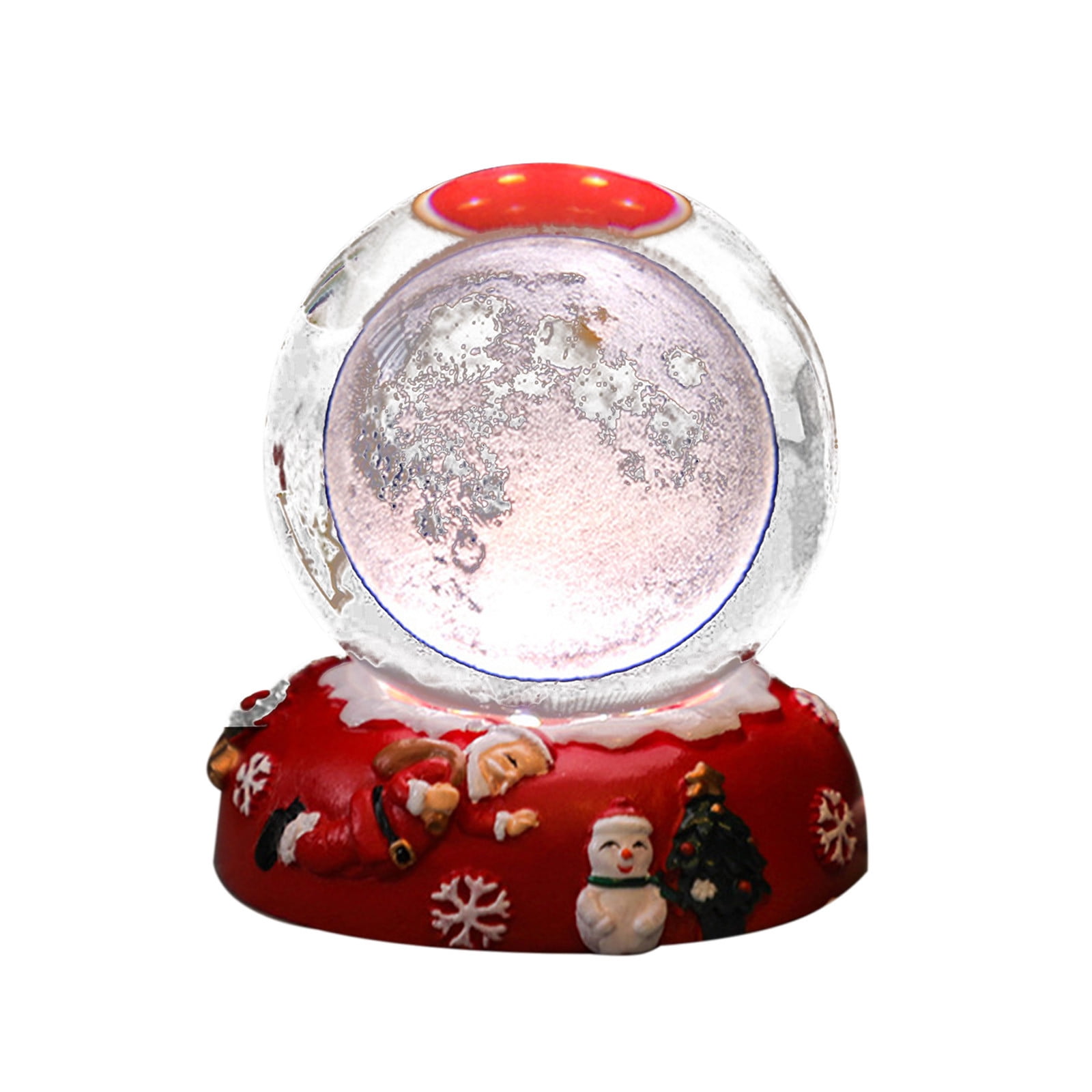 Slhenay Christmas Snow Globes Light Up Crystal Ball Christmas Snow ...
