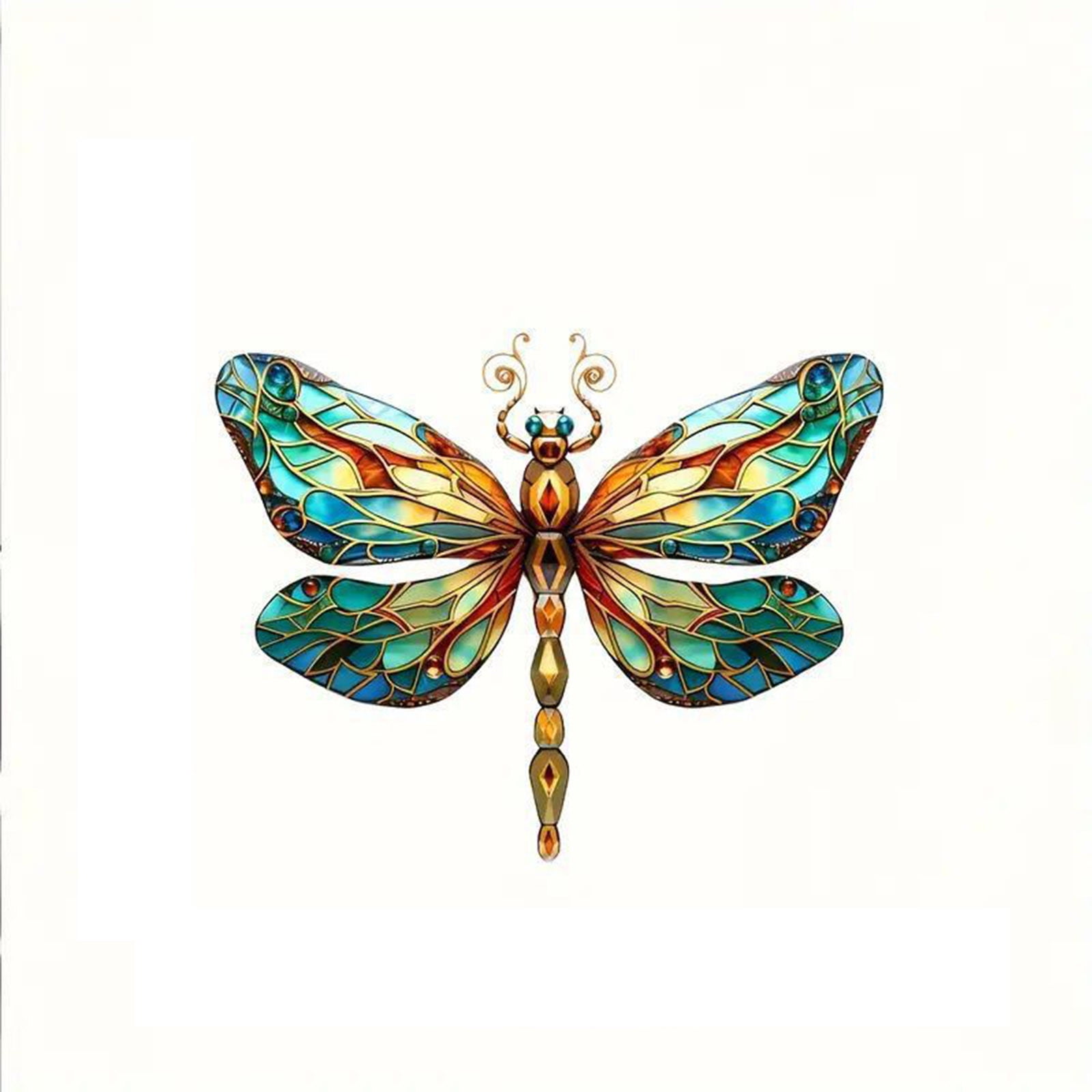 Slhenay Dragonfly Diamond Car Accessories Flat Crystal Acrylic ...