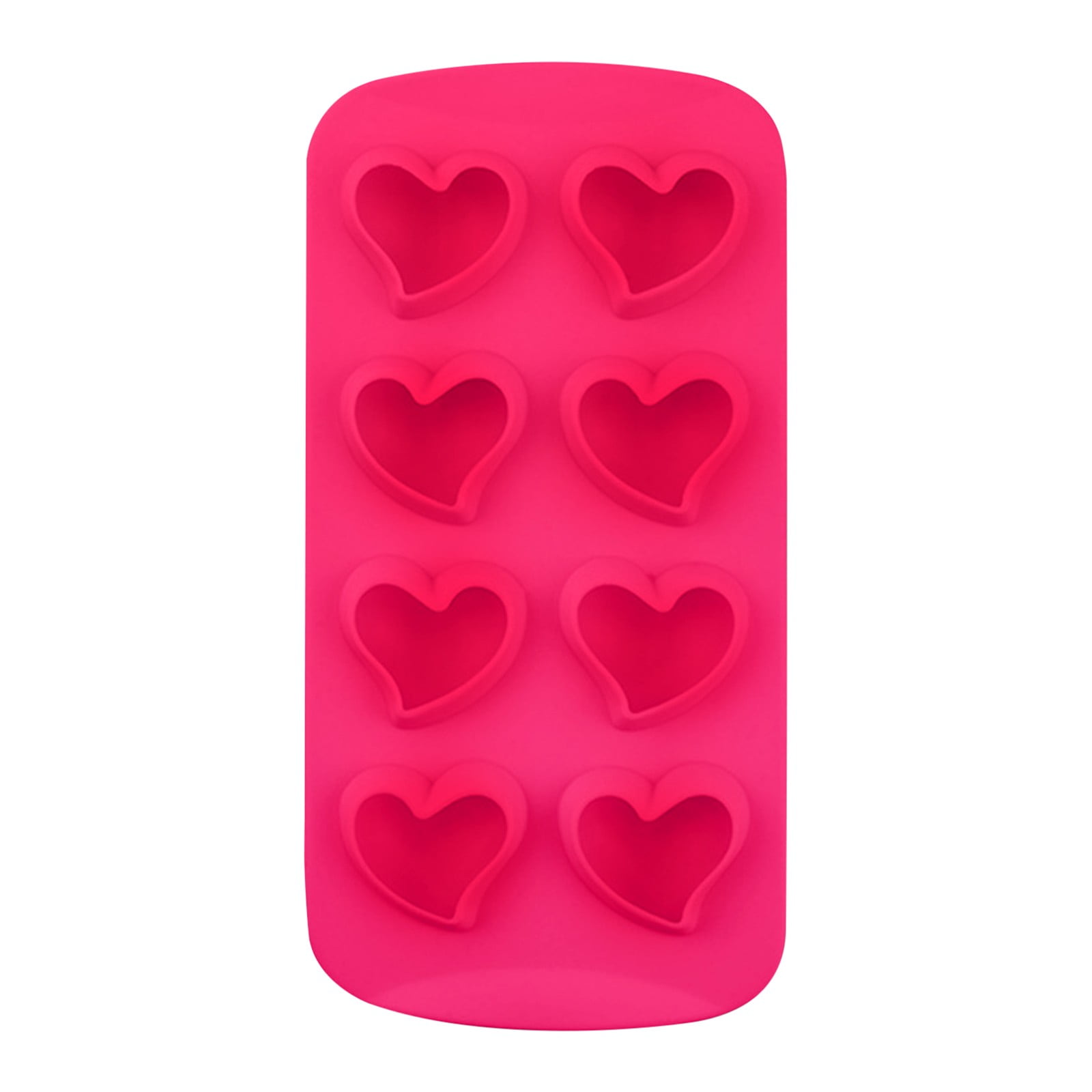 Slhenay Heart Shaped Silicone Pink Ice Cube Trays for DIY love Heart ...