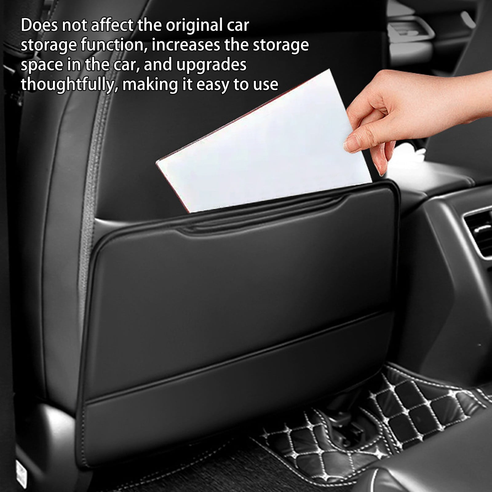 Slhenay Kick Mats with Organizer - Backseat Protector Seat Covers for ...