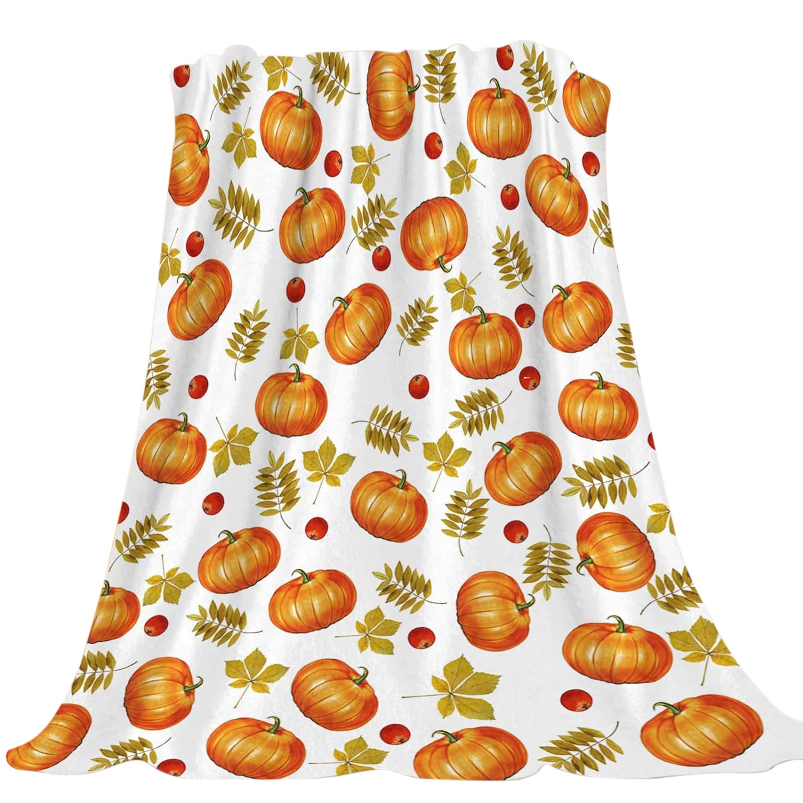 Slhenay Ultra Soft Fall Throw Blanket with Pumpkins and Maples, Cozy ...