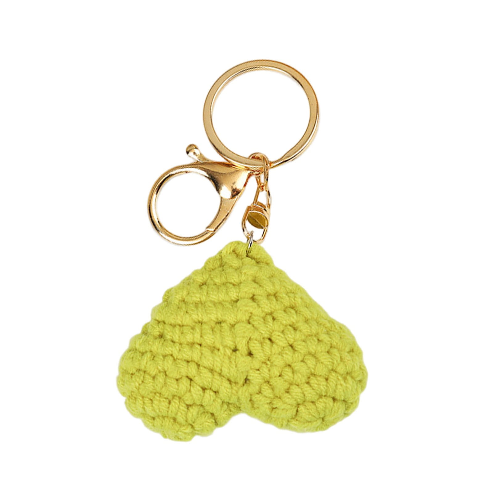 Slhljlin Hangs Cute Heart Shaped Knitted Fabric Keychain With Yarn 1Pc ...