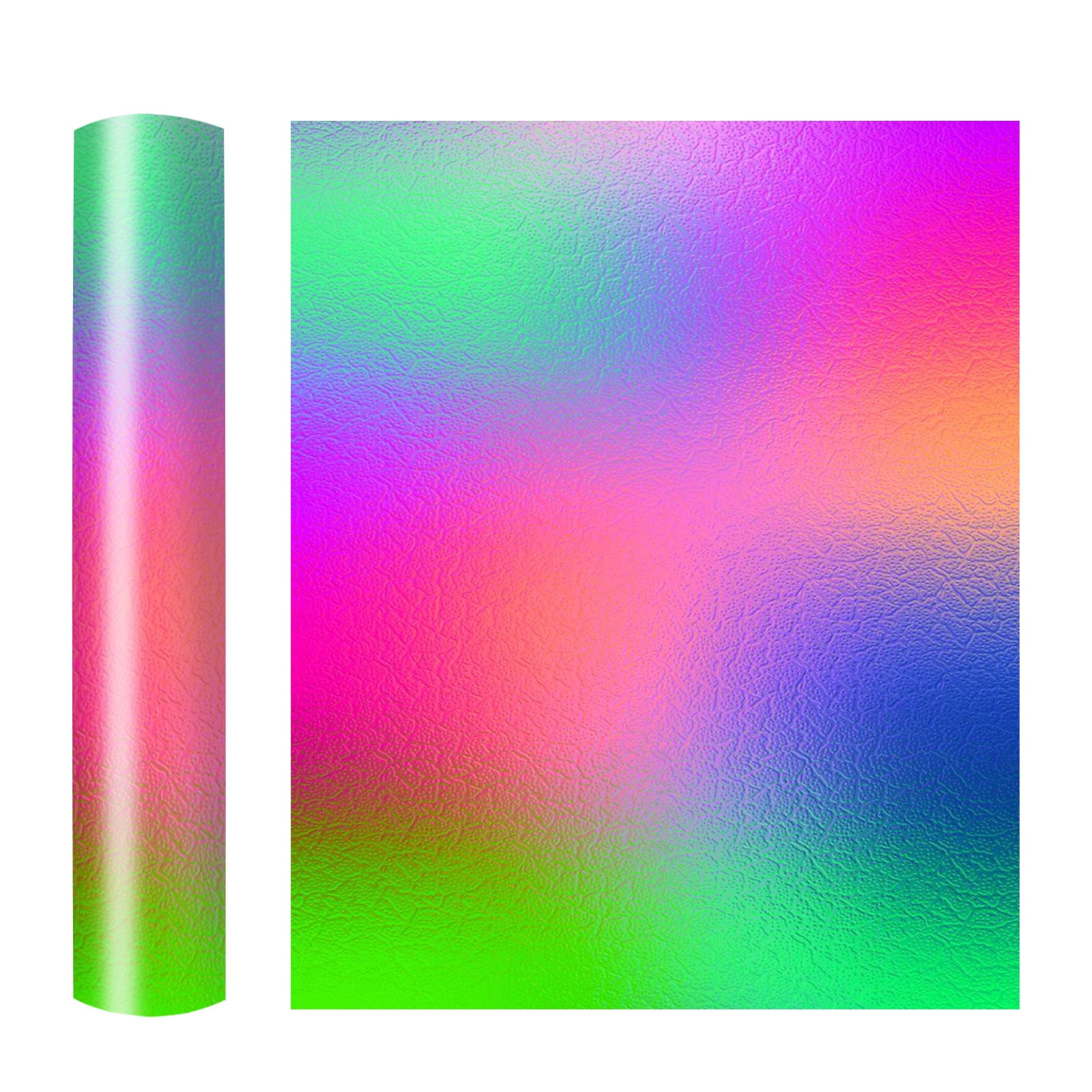 Slhljlin Heat Transfer Vinyl Holographic Heat Transfer Vinyl Rainbow ...