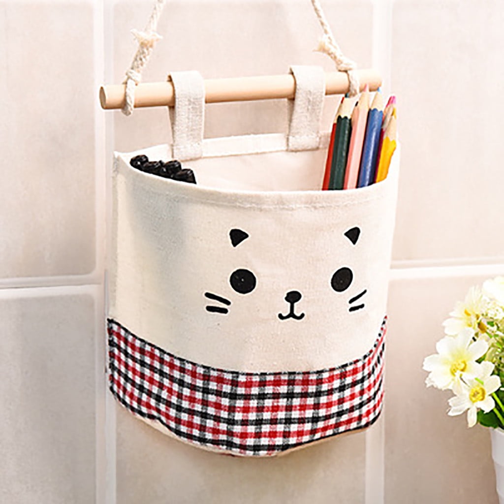Slhljlin Home Textile Storage Wall Mounted Bags Nursery Storage Bag ...
