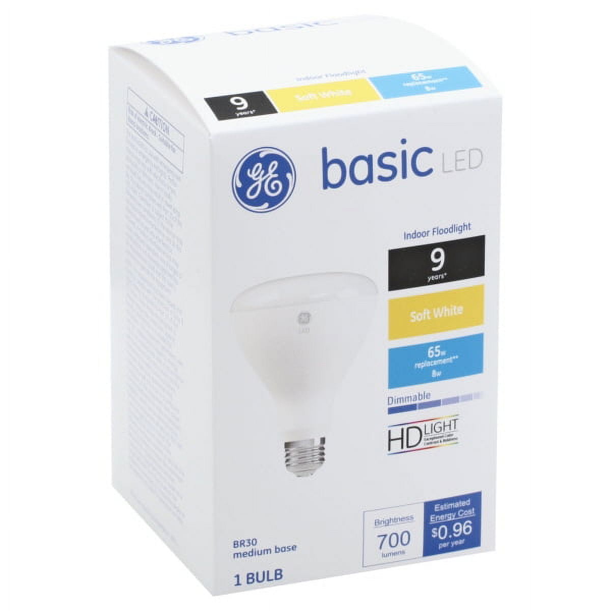 Sli Lighting 48198 Basic Led Dimmable Indoor Flood Light Bulbs, Br30, 8 W, Soft White - Walmart.com