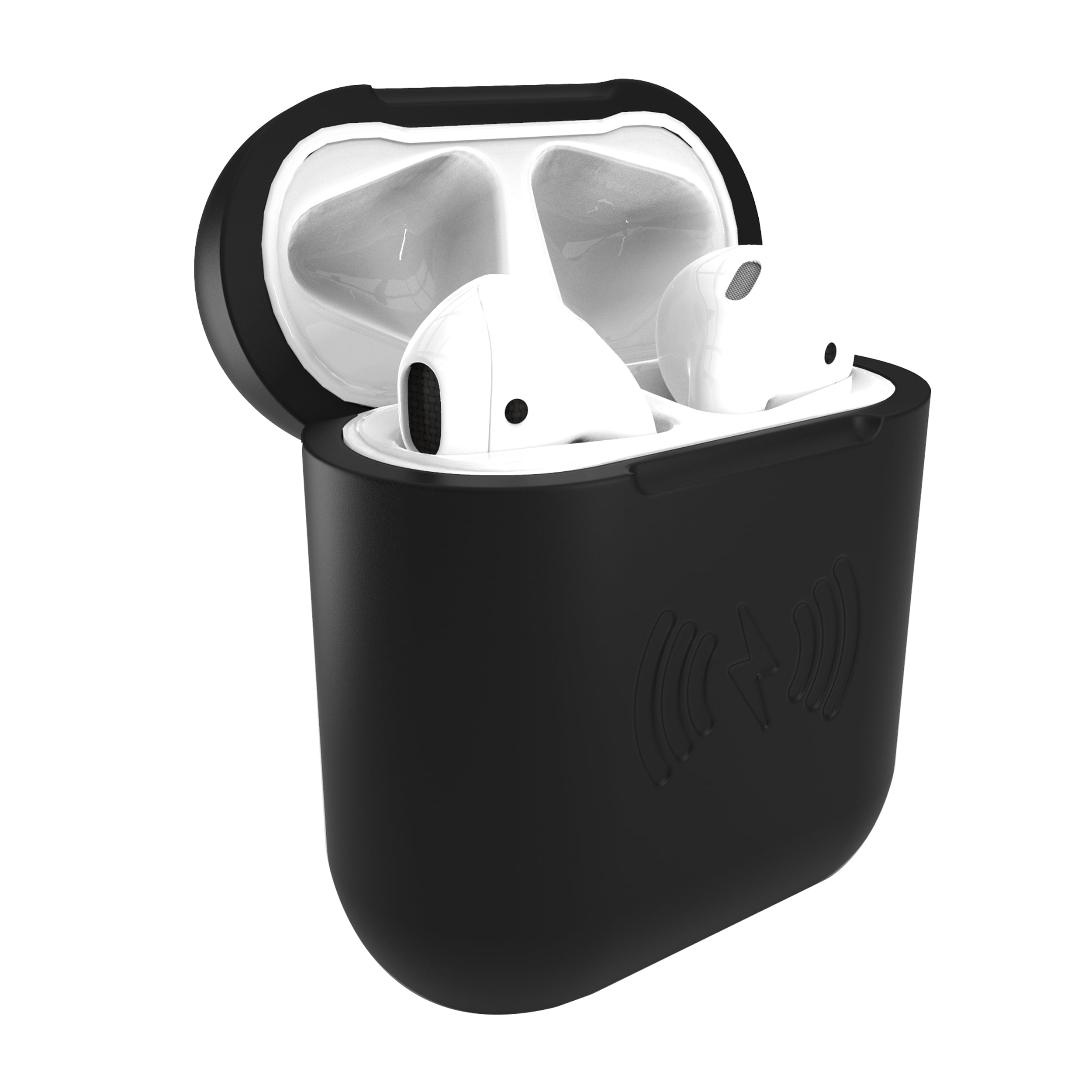SliQ EarPod Wireless Qi Charging Case for AirPods, Black - Walmart.com