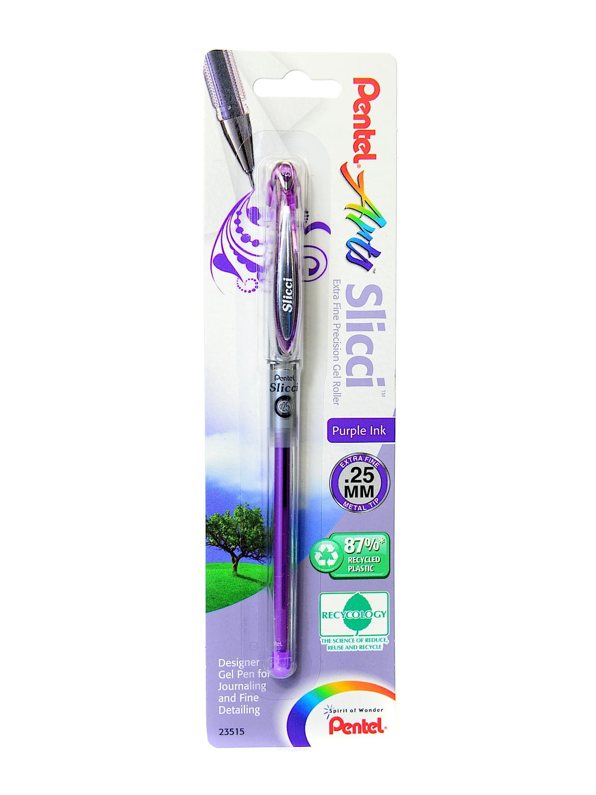 Slicci Extra Fine Gel Pens purple, each (pack of 12) - Walmart Business ...