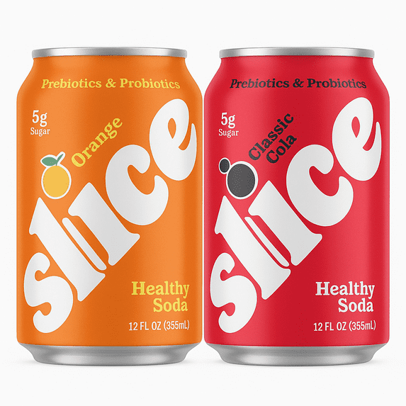 Slice Healthy Soda Variety Pack, Orange & Classic Cola, 12 fl oz Cans ...