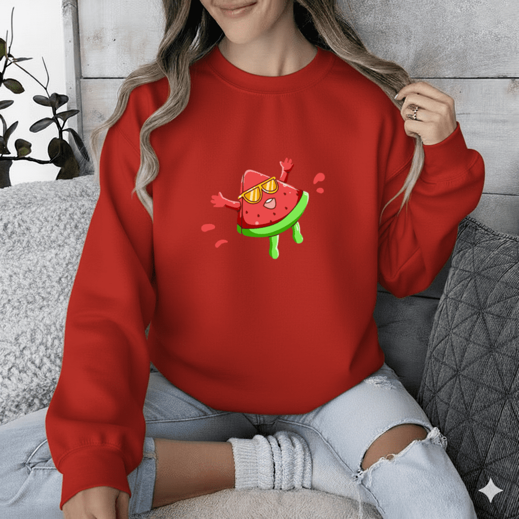 Slice Of Watermelon Funny Sweet Summer Refreshing Quote Sweatshirt, up ...