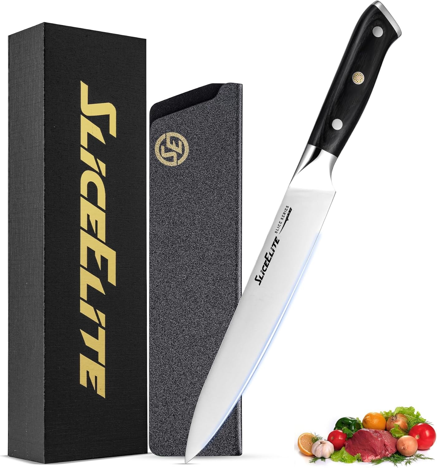 Slice Series 8-Inch Carving Knife - High Carbon German Steel Blade with ...