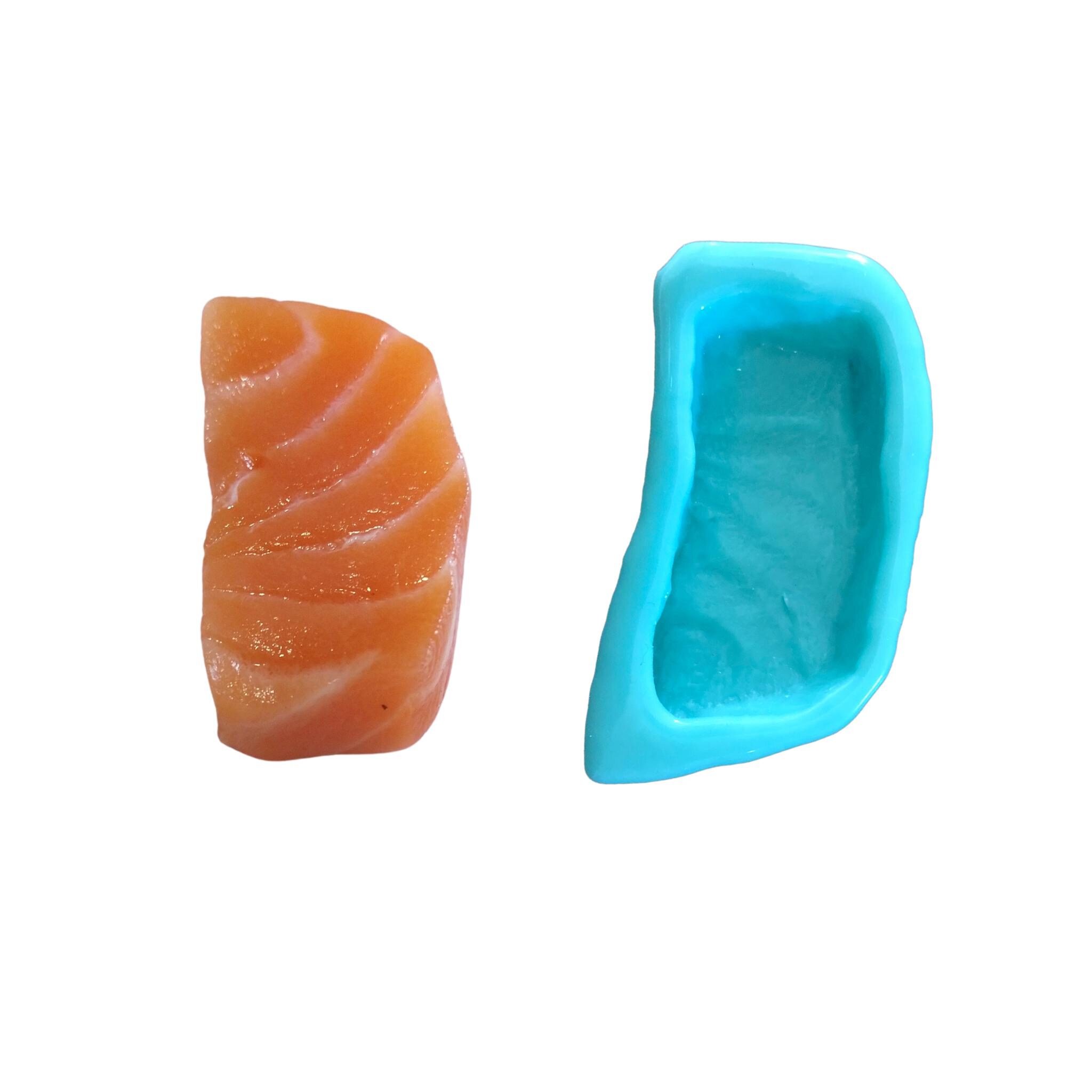 Slice of Salmon Sashimi | Sushi Seafood Shape Silicone Mold| Soap ...