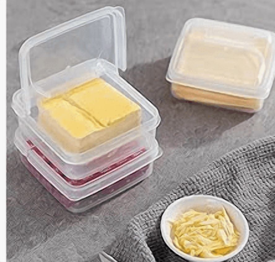 Sliced Cheese Container for Fridge, Clear Plastic Butter Block Cheese ...