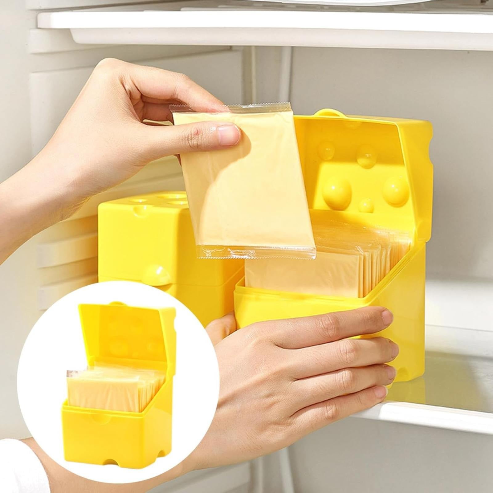Sliced Cheese Storage Container Plastic Butter Block Cheese Slice ...