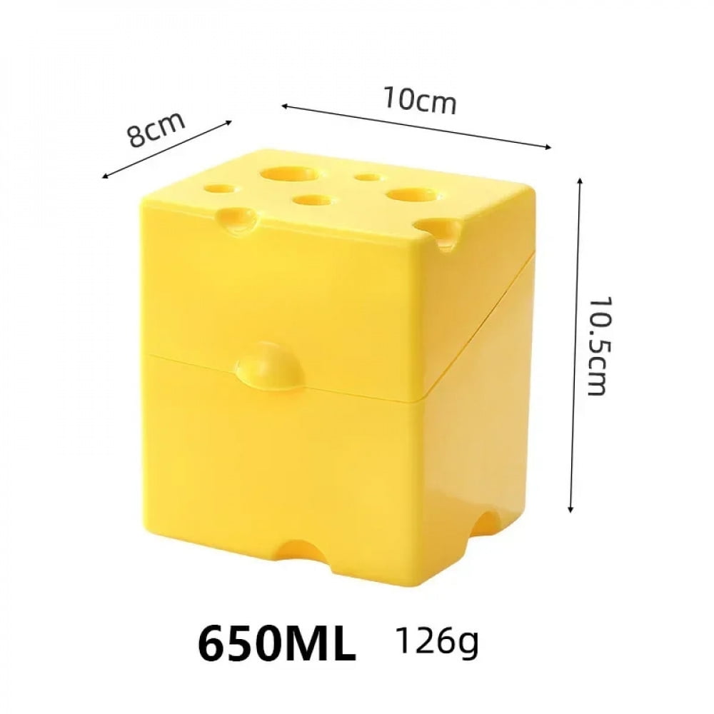 Sliced Cheese Storage Container Plastic Butter Block Lid Box Cheese ...