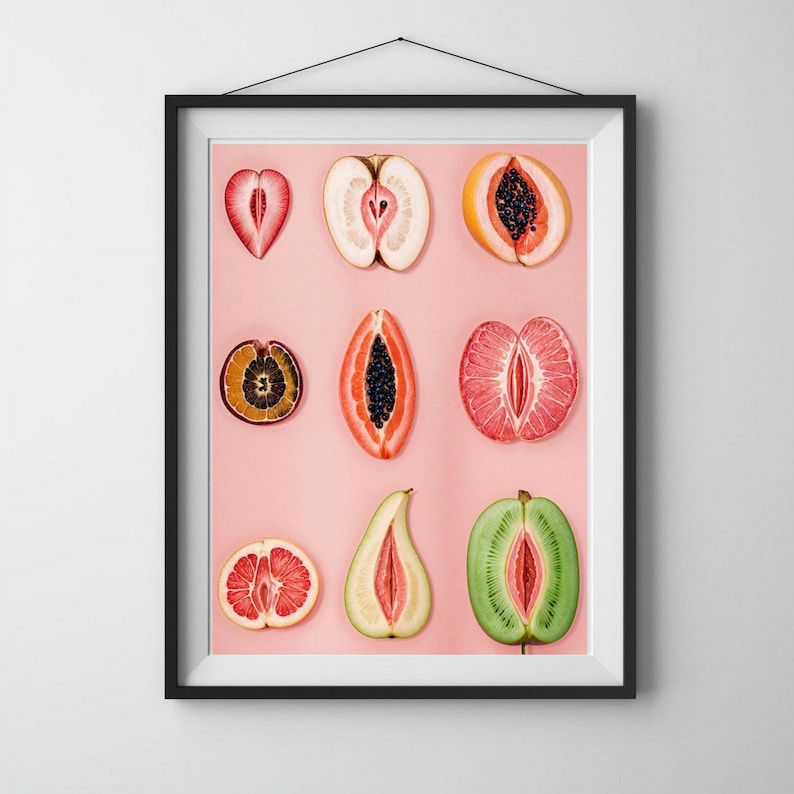 Sliced Feminine Fruit Art Print, Vintage Poster, Empowerment Wall Decor ...