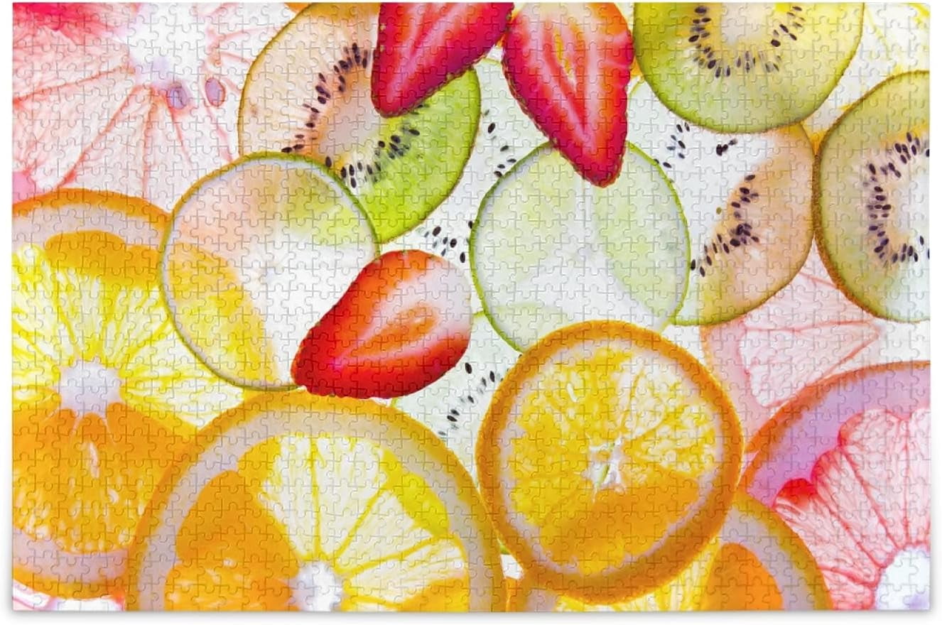 Sliced Fruits Orange Strawberry Puzzle for Adults 1000 Piece Jigsaw ...