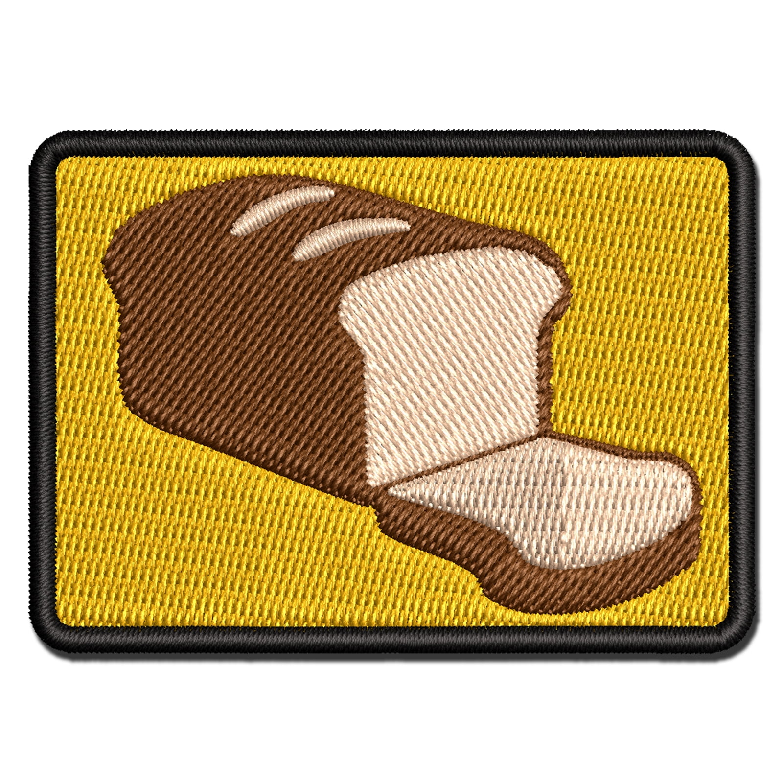 Sliced Loaf of Bread Applique Multi-Color Embroidered Hook & Loop Patch ...