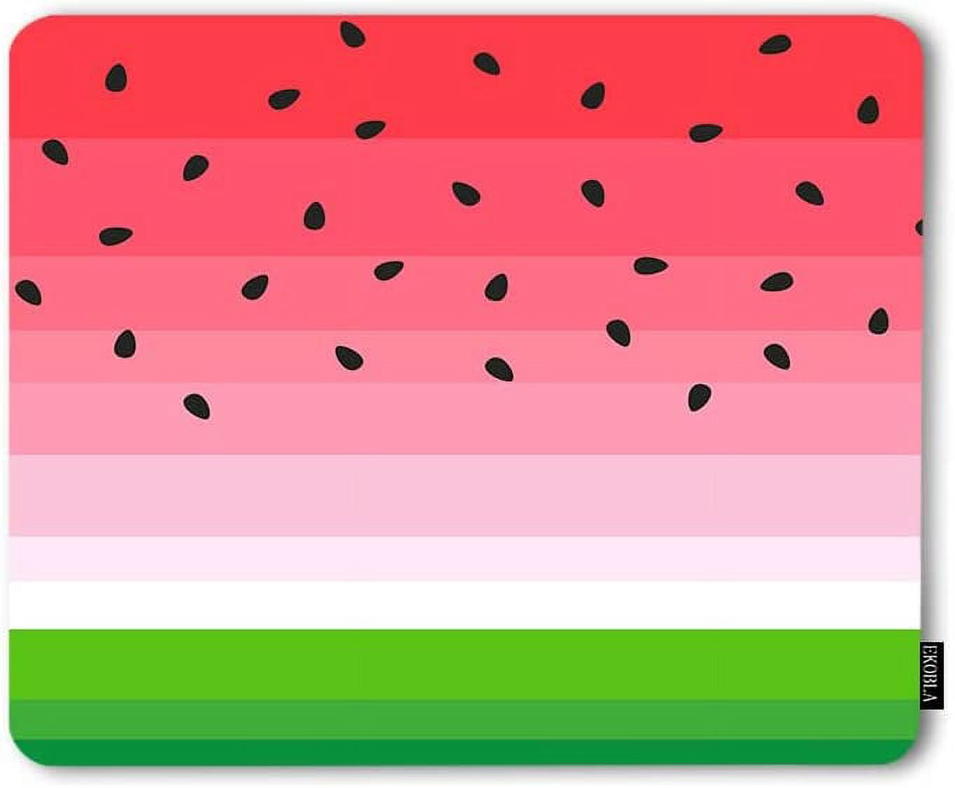 Sliced Watermelon Non-Slip Rubber Base Mousepad Watermelon Seed Green ...