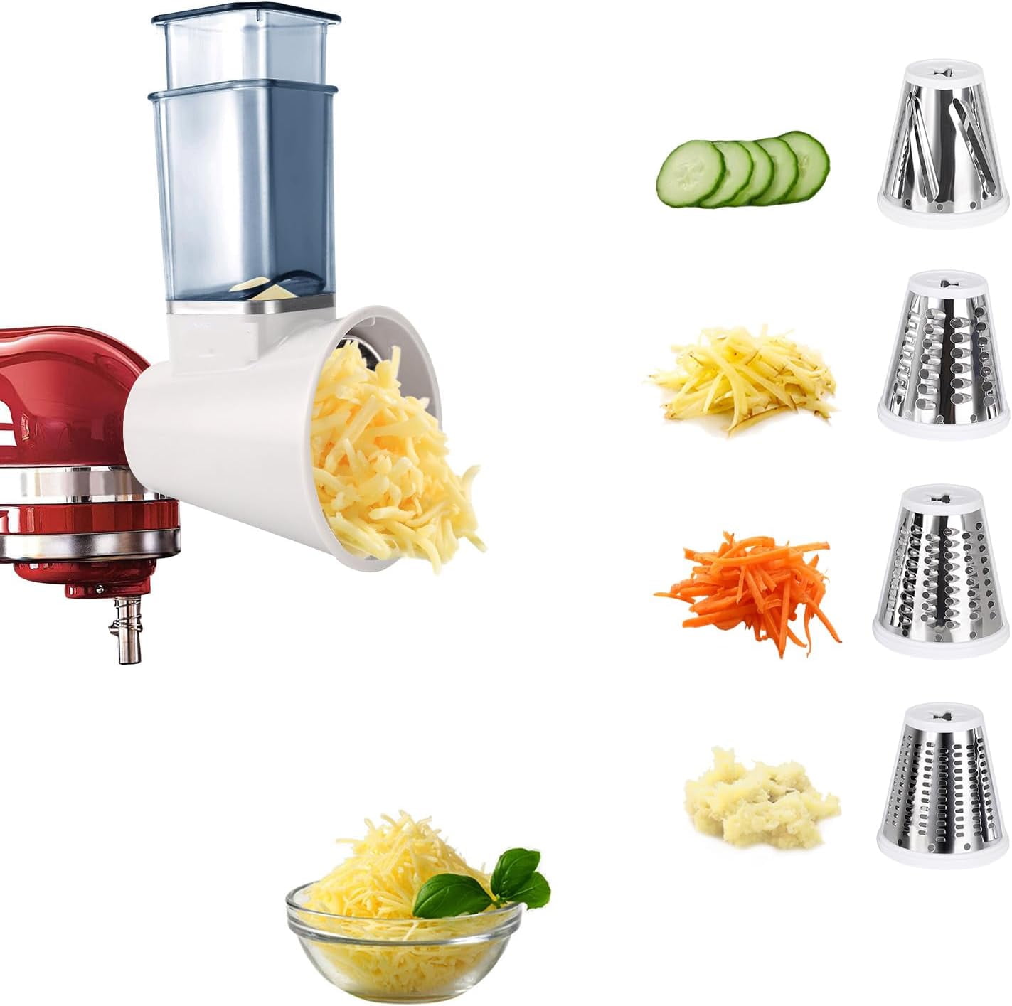 Slicer Shredder Attachment for Kitchenaid Stand Mixer, Salad Machine ...