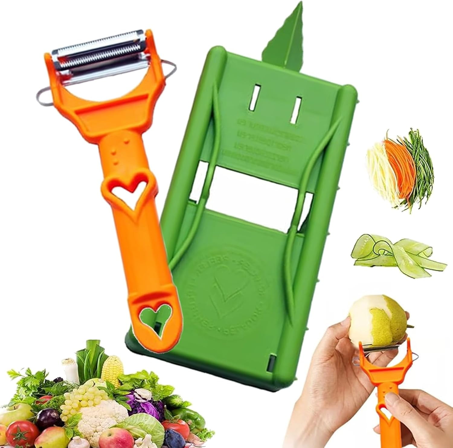 Slicer and a Vegetable Peeler, 2025 New Peeler, 2 in 1 Multi Cutter and ...