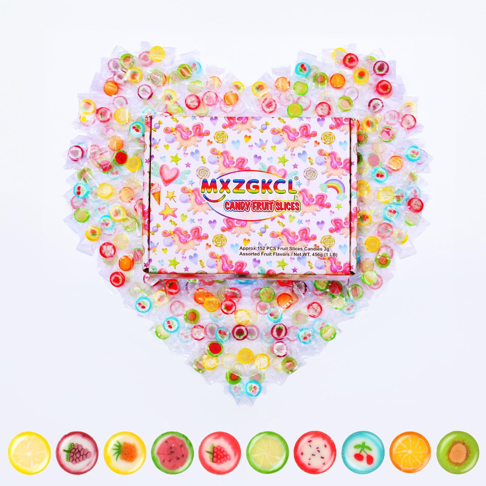Slices Hard Candy - AKF18 Bulk Fruit Candy Individually Net WT. 1LB ...