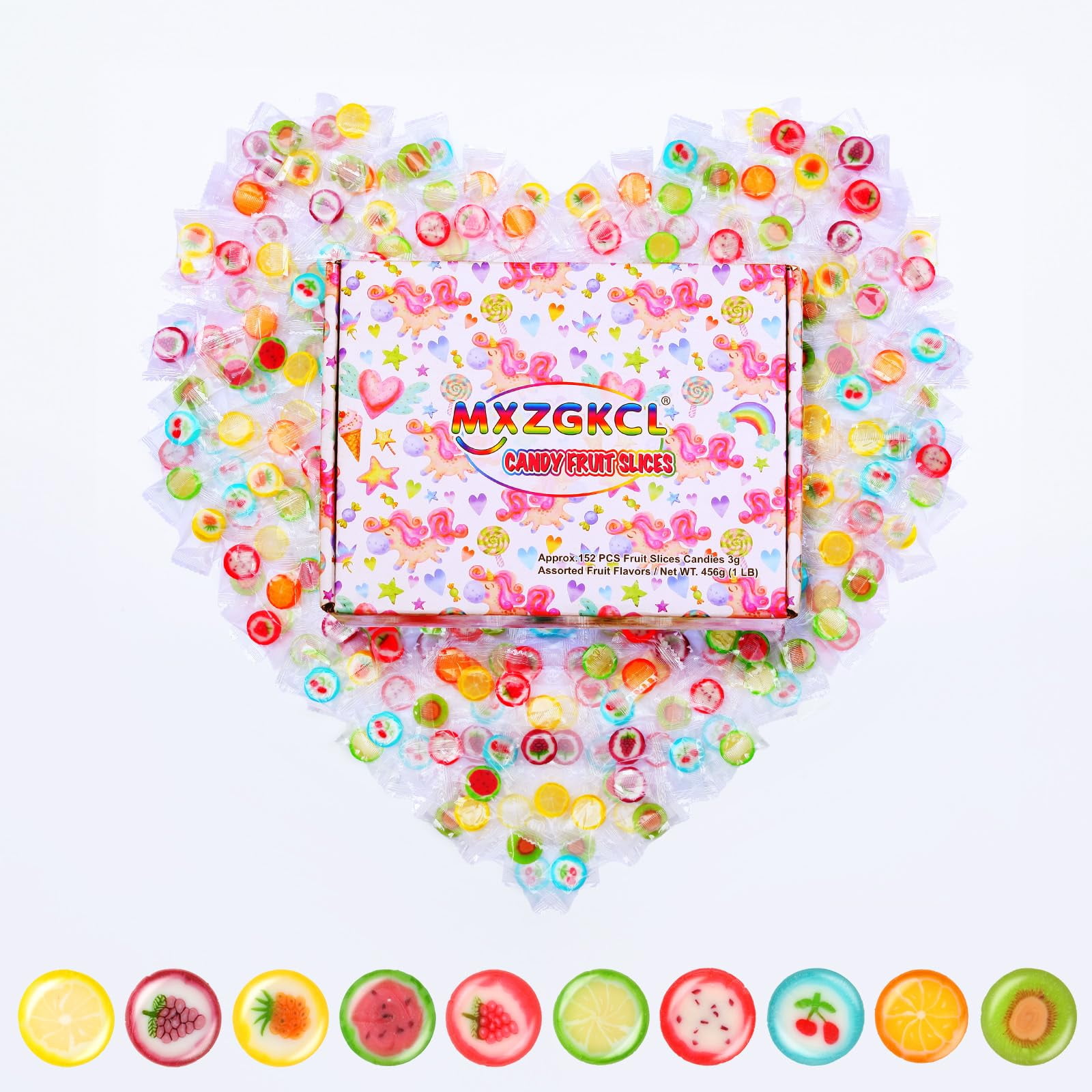 Slices Hard Candy - ESF27 Bulk Fruit Candy Individually Net WT. 1LB ...