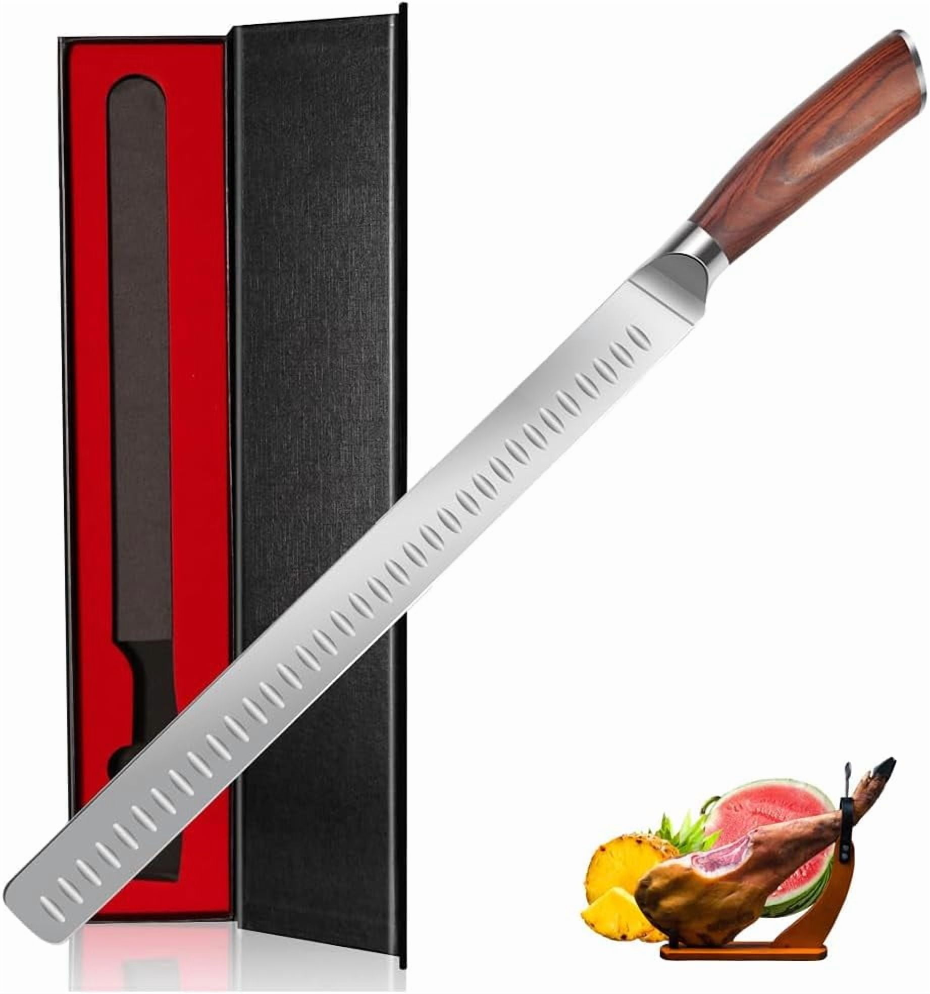 Slicing Carving Knife 12 inch Brisket Knife Outdoor Meat Cleaver ...