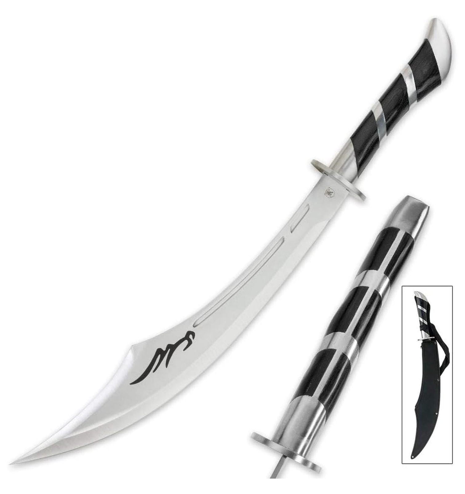 Slicing Edge INC Traditional Middle Eastern Scimitar Sword with Durable ...