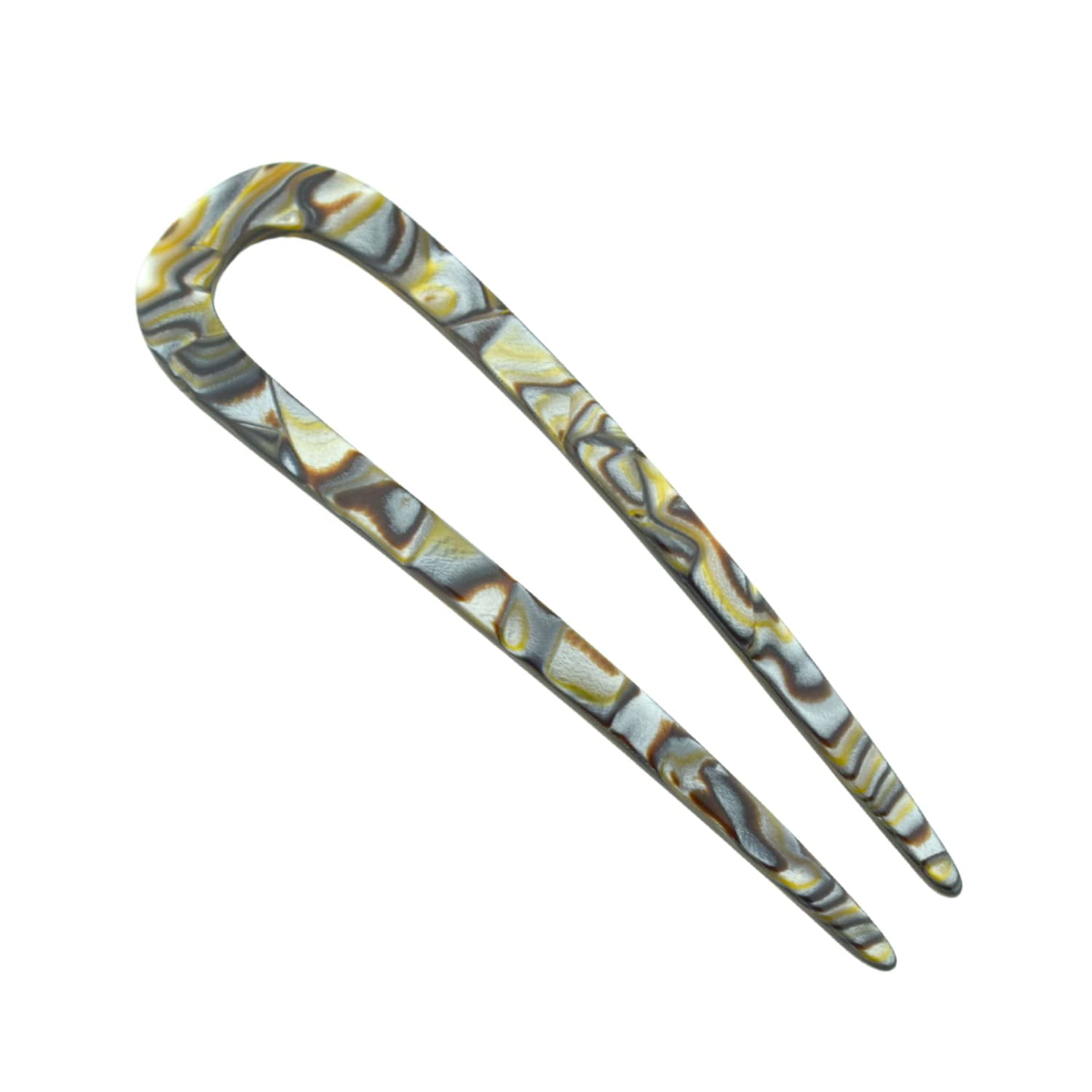 Slick Silver Onyx Grey Large 4 1/2" Handmade Cellulose Acetate No Slip ...