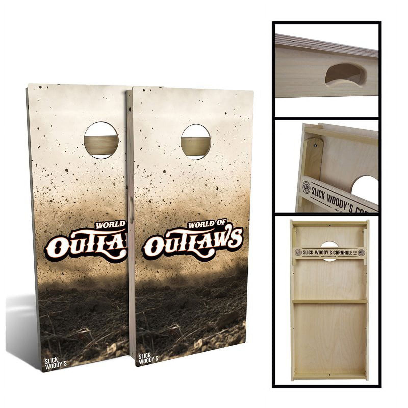 Slick Woody's 36" Tailgate World Of Outlaws Cornhole Board Set in Multi ...