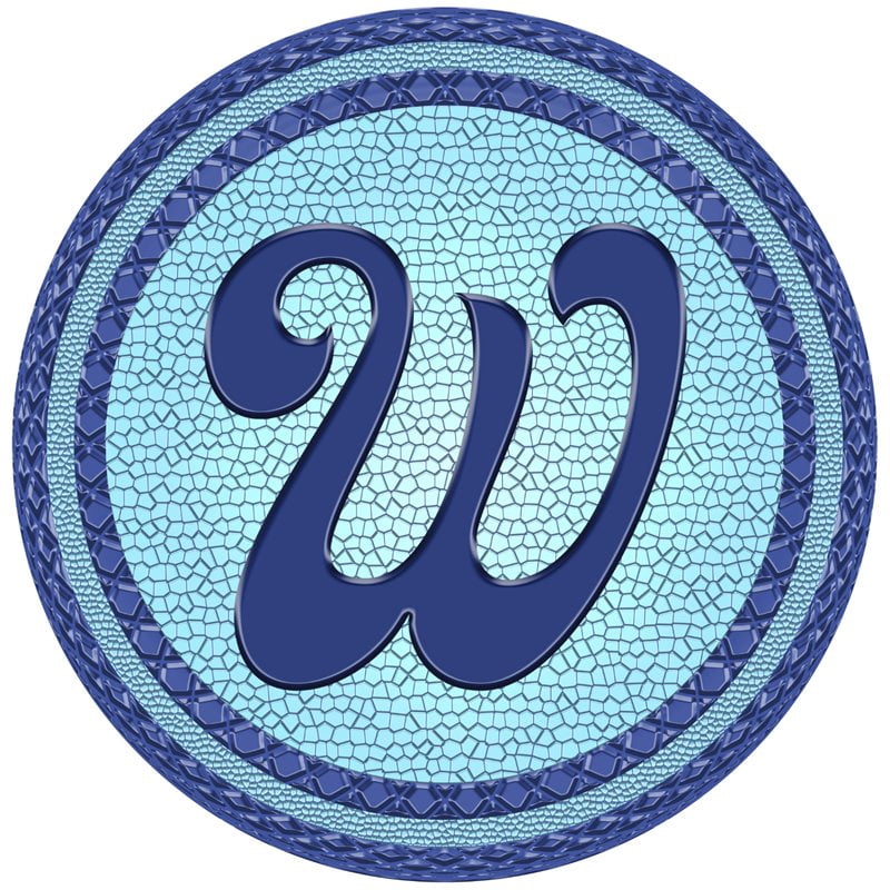 Slick Woody's 5' Monogram Tilted Letter W Vinyl Underwater Pool Tattoo ...