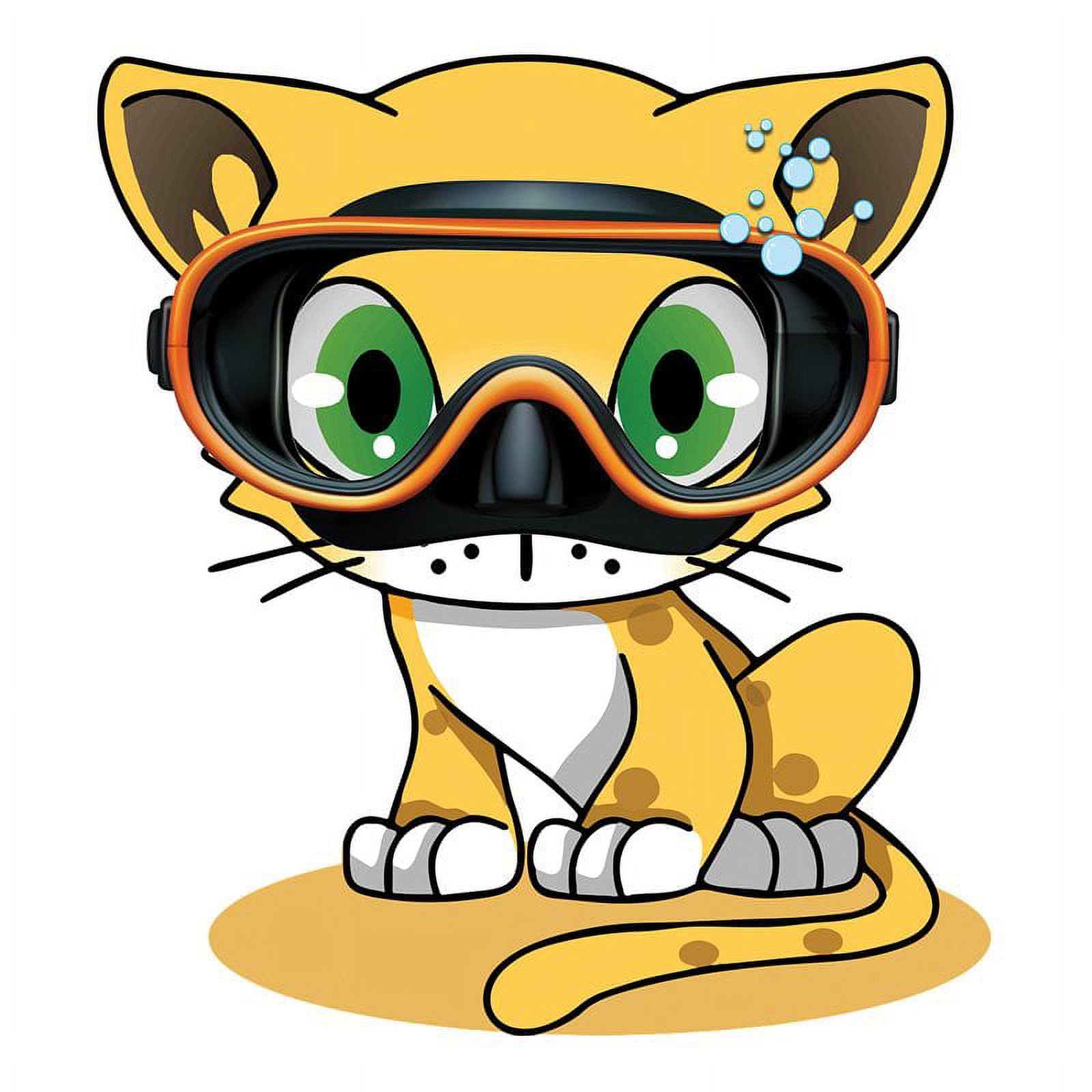 Slick Woody's 60" Cat Vinyl Underwater Pool Mat Tattoo in Yellow ...