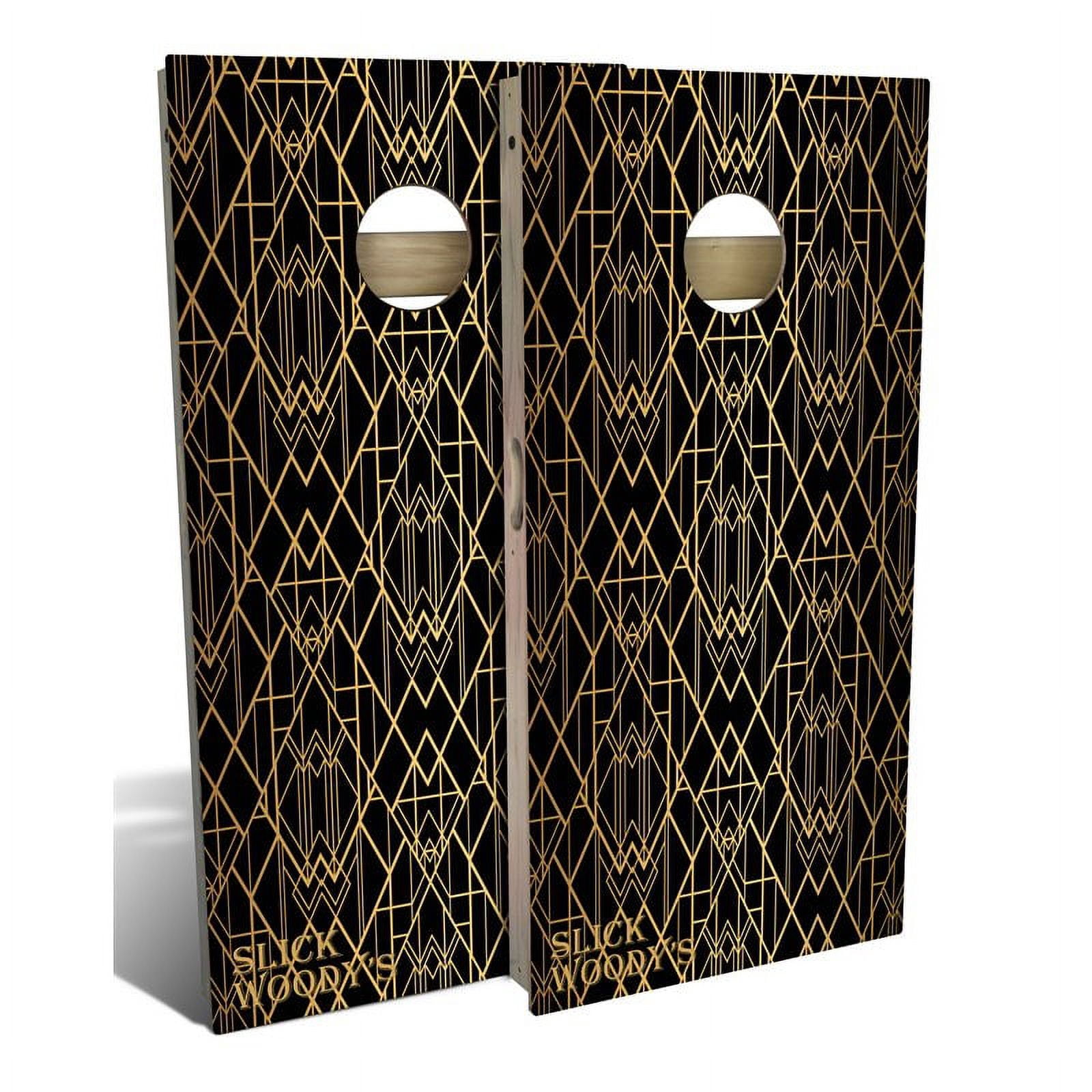 Slick Woody's Regulation 20S Art Deco Cornhole Board Set with 8 Bags in ...