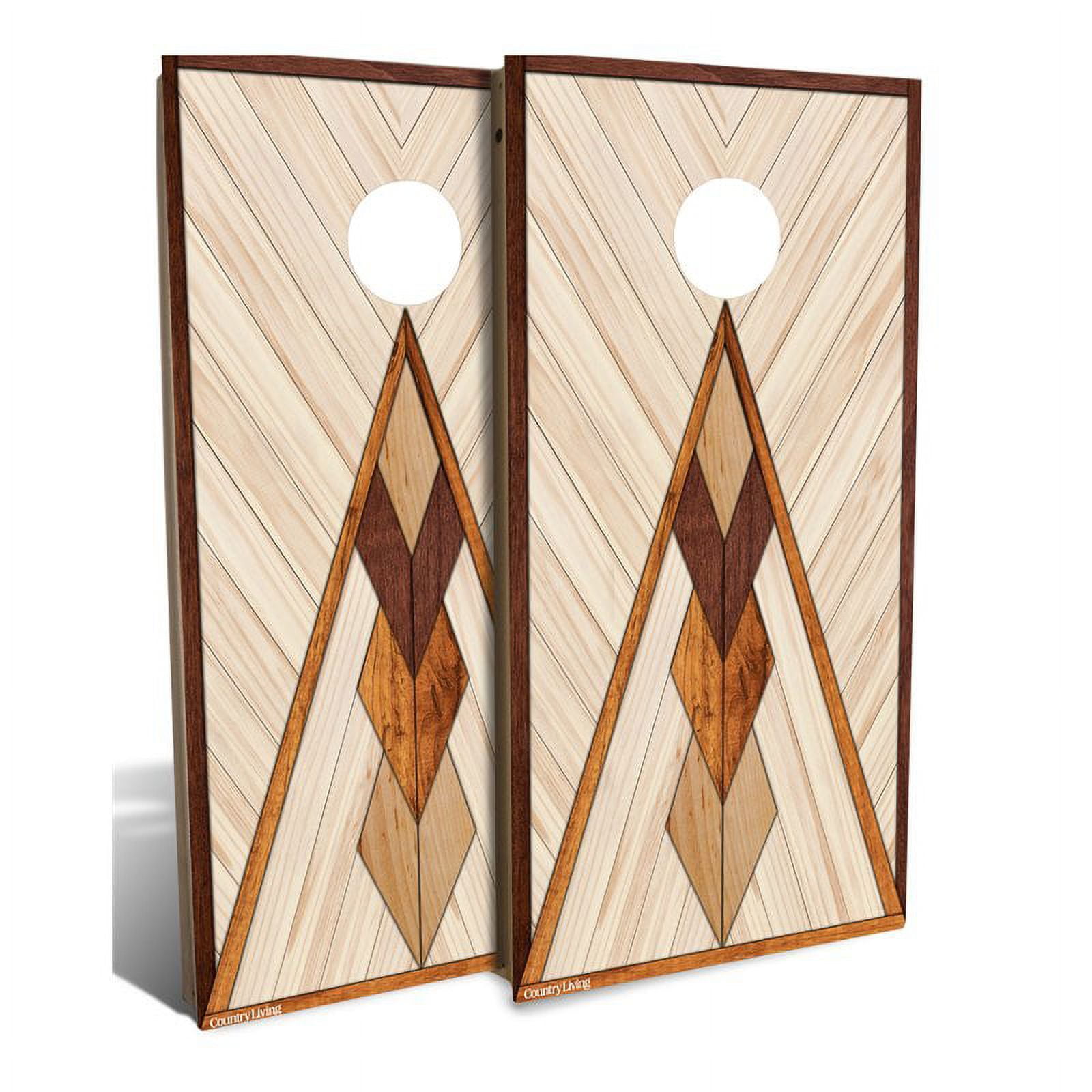 Slick Woody's Country Living Geometric Triangle Backyard Cornhole Board ...