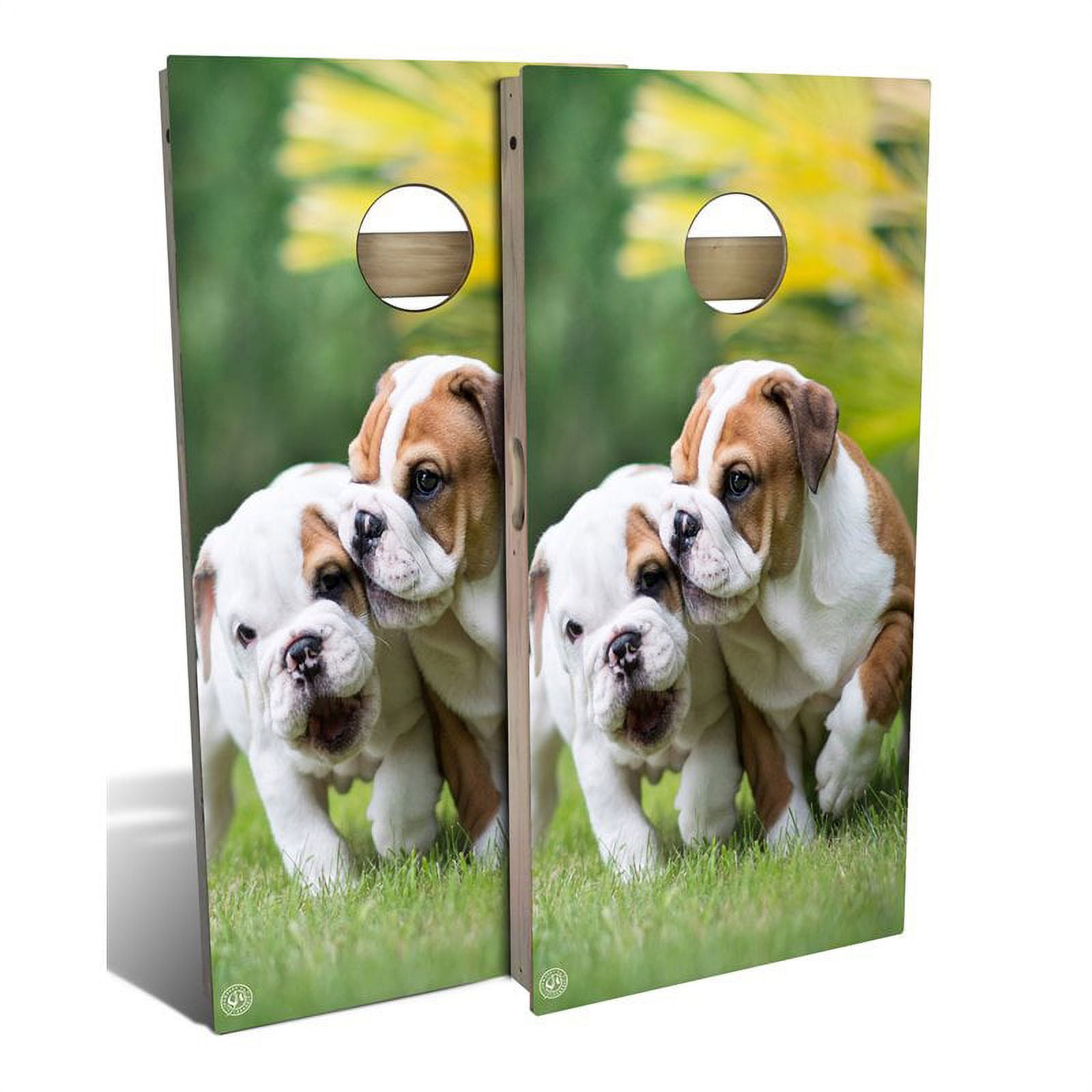 Slick Woody's Bulldog Puppies Regulation Cornhole Board Set (Includes 8 ...