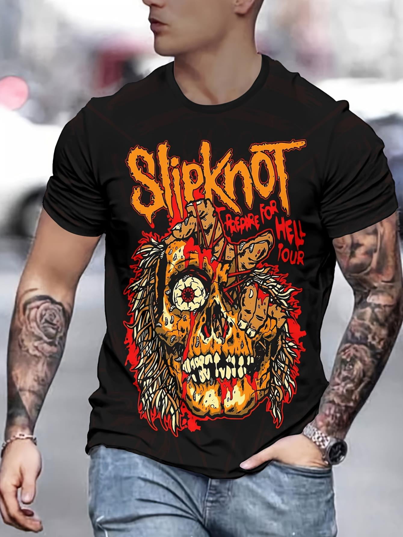 Slicknot 'Prepare for Hell Tour' 3D Printed Graphic T-Shirt for Men ...
