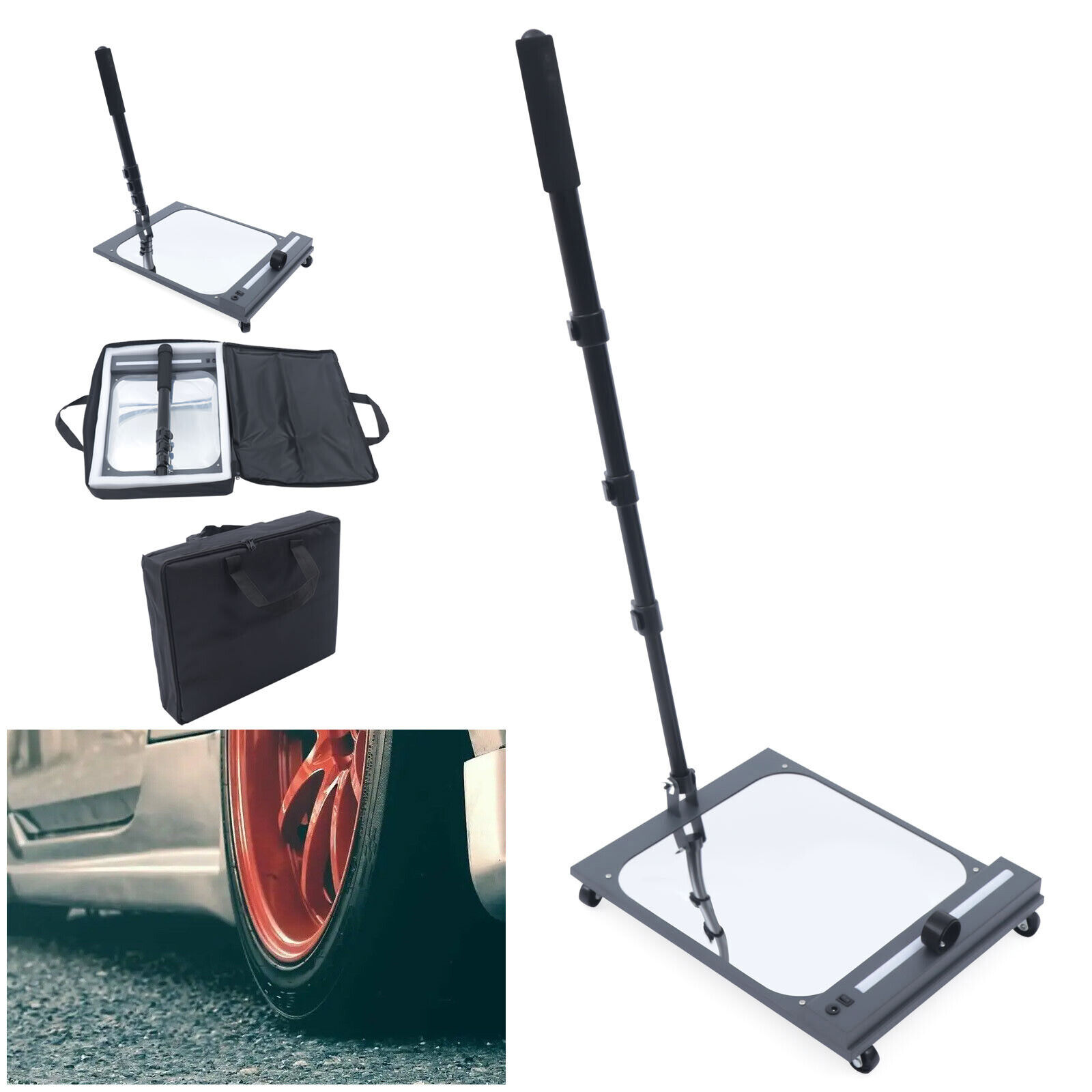 Slidable Telescoping Inspection Mirror Swivel Extendable Car Inspection ...