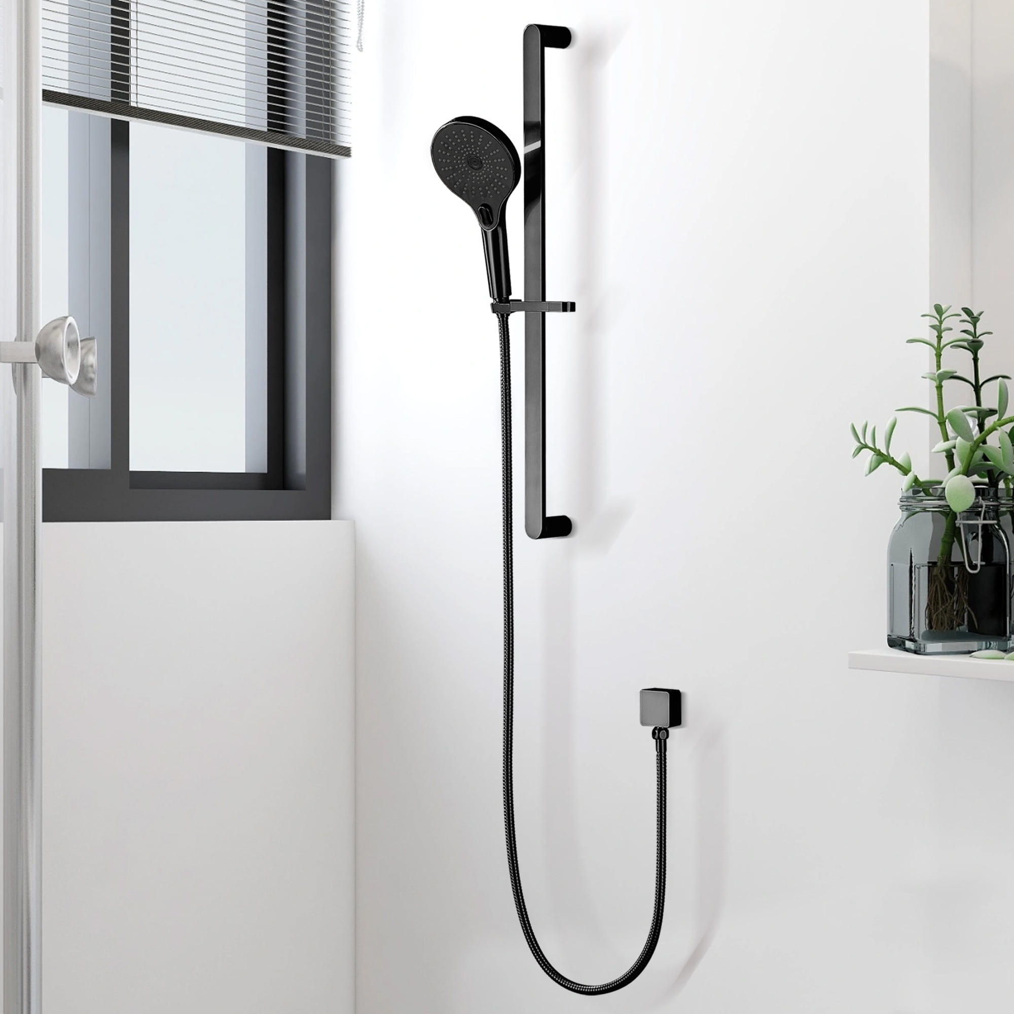 Slide Bar Multiple Modes Hand Held Shower with Hose,Stainless Steel ...