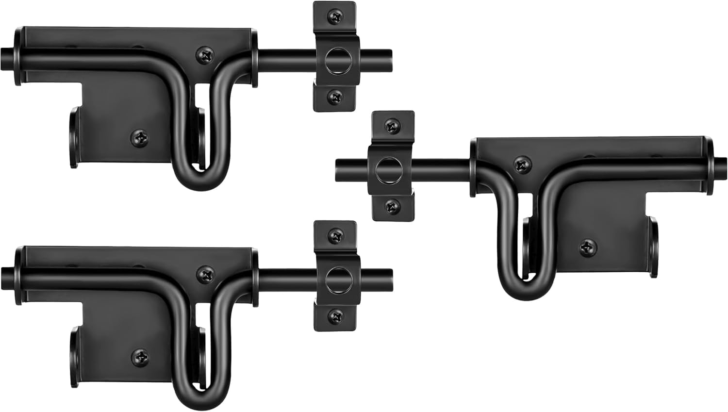 Slide Bolt Gate Latch with Padlock Hole, Heavy Duty Fence Slide Latches ...